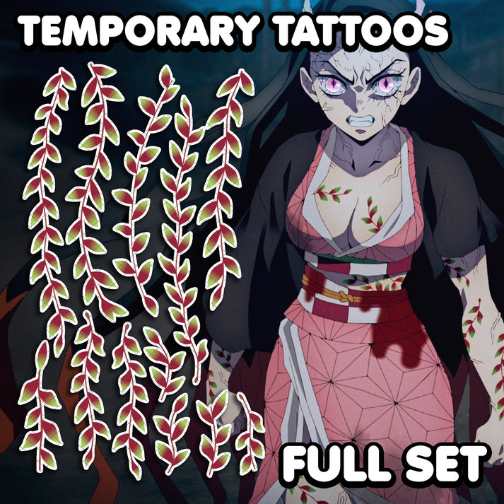 Nezuko Kamado - Demon Slayer | Temporary Tattoos | FULL SET - AlunaCre ...
